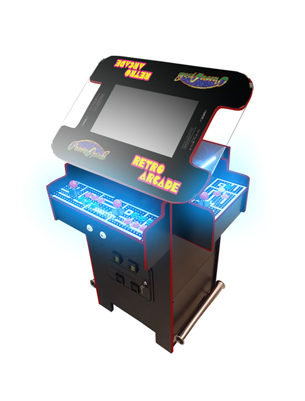 Suncoast Arcade 3-Sided Pub Height Cocktail Arcade Machine with 19" Monitor and 3,516 Retro ...